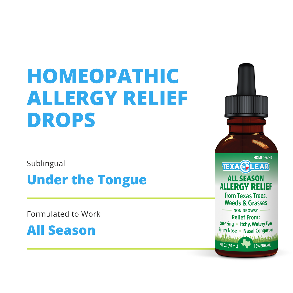 TexaClear® Texas + Cedar Fever Homeopathic Allergy Relief Drops ...